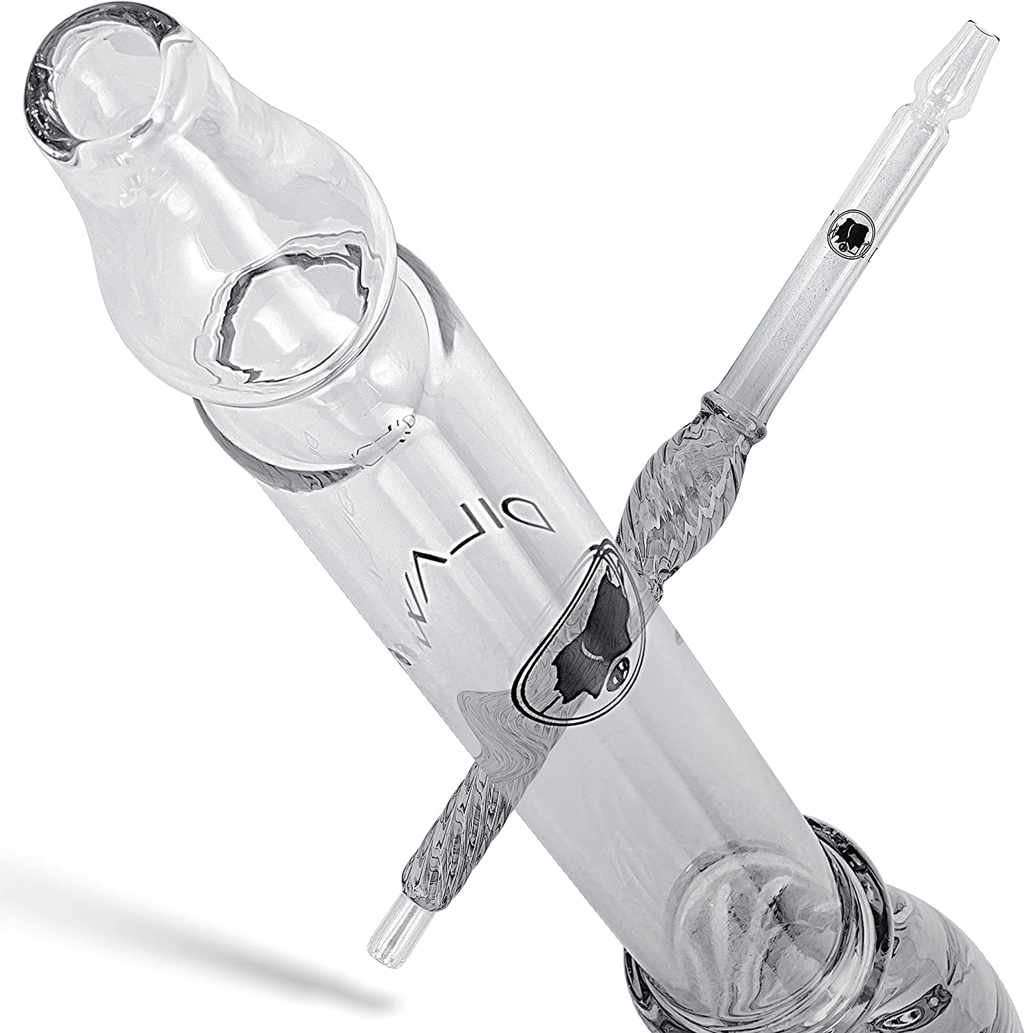 DILAW® Shisha Glasmundstück Grau - Ice Cube Shisha