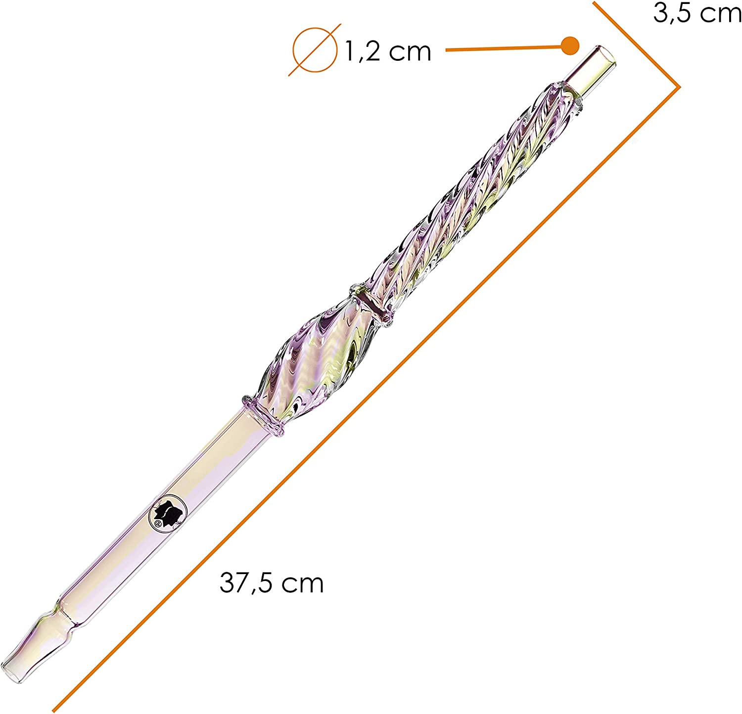 DILAW® Shisha Glasmundstück Rainbow - Ice Cube Shisha