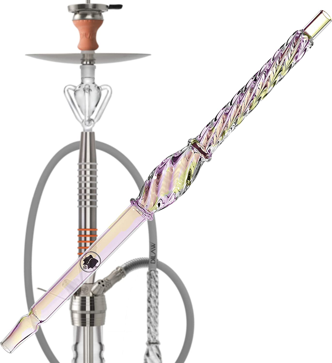 DILAW® Shisha Glasmundstück Rainbow - Ice Cube Shisha